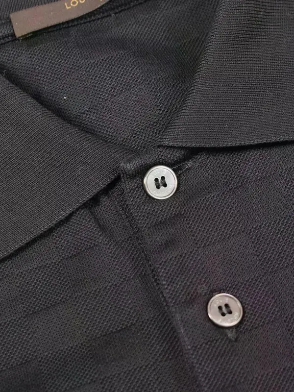 LOUIS VUITTON 2010s Damier Embroidered Polo Shirt