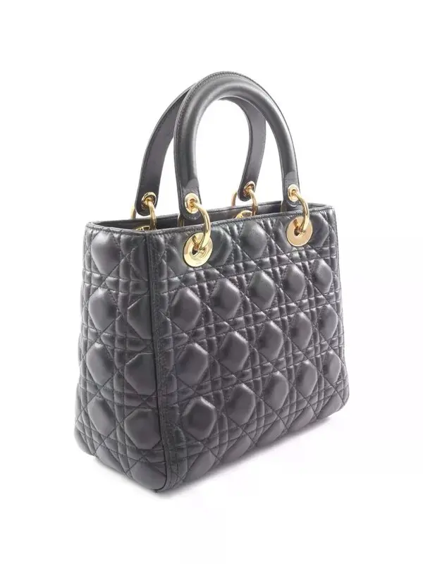 Dior Lady Cannage Shoulder Bag - Black