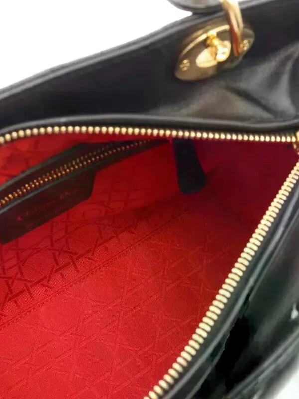 Dior Lady Cannage Shoulder Bag - Black