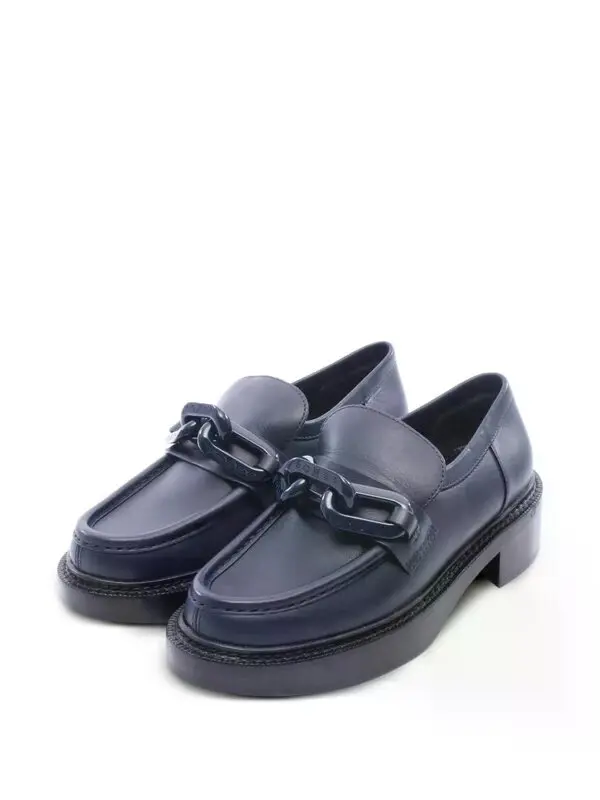 LOUIS VUITTON Academy Line Leather Loafers