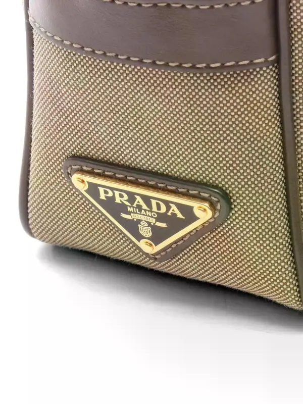 Prada Logo Jacquard Crossbody Bag - Neutrals
