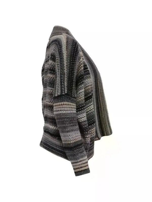 Zadig&Voltaire Tanya Striped Crochet Knit Cardigan