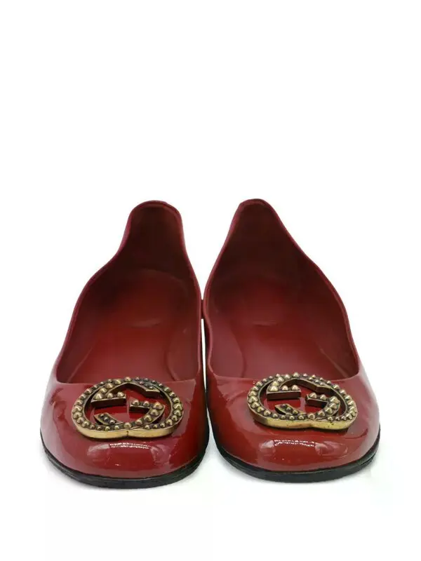 Gucci Studded Gg Ballet Flats