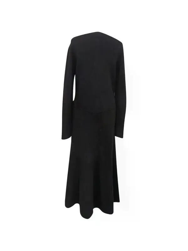 Victoria Beckham Square Neck Long Sleeve Dress
