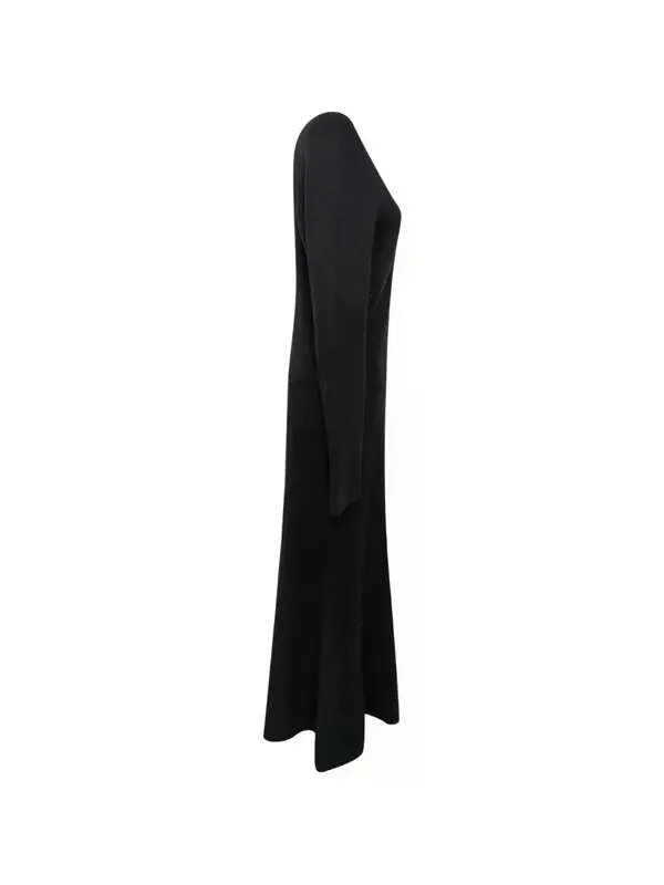 Victoria Beckham Square Neck Long Sleeve Dress