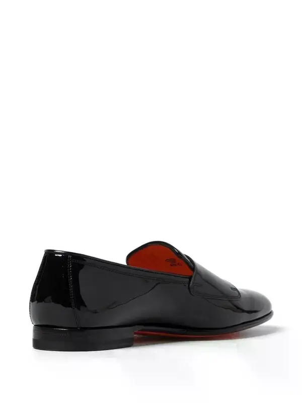 Santoni Double-strap Patent Leather Loafers