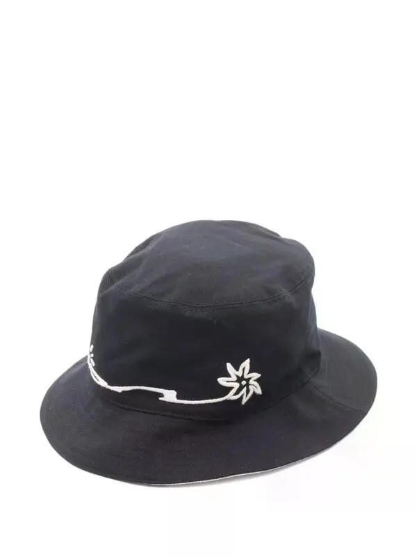 Dior Travis Scott Cactus Jack Embroidered Bucket Hat - Black