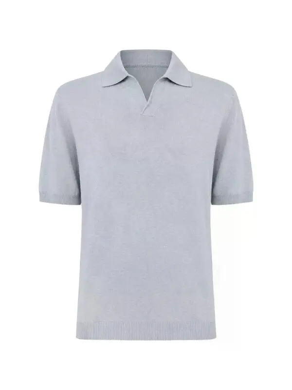 LARDINI Short-sleeve Knit Polo Shirt