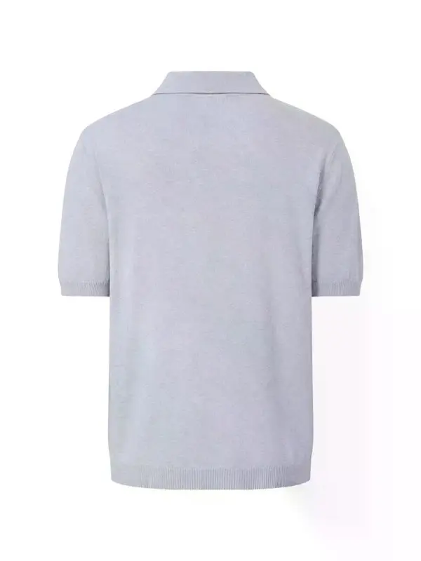 LARDINI Short-sleeve Knit Polo Shirt