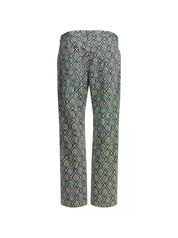 Needles Geometric Pattern Wide-leg Trousers