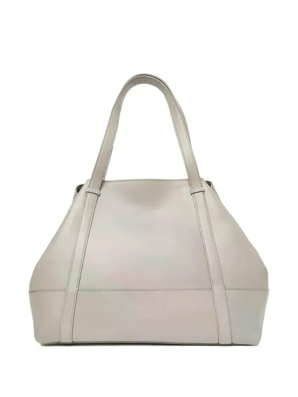 Peserico Maxi Itinera Leather Shoulder Bag With Monili Embellishment