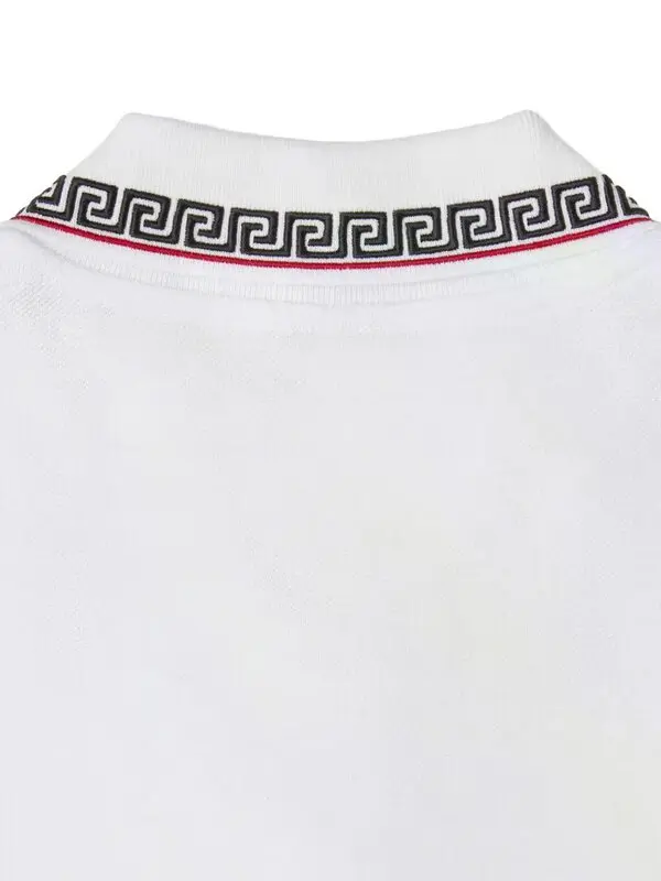Versace Embroidered-logo Cotton Piqué Polo Shirt