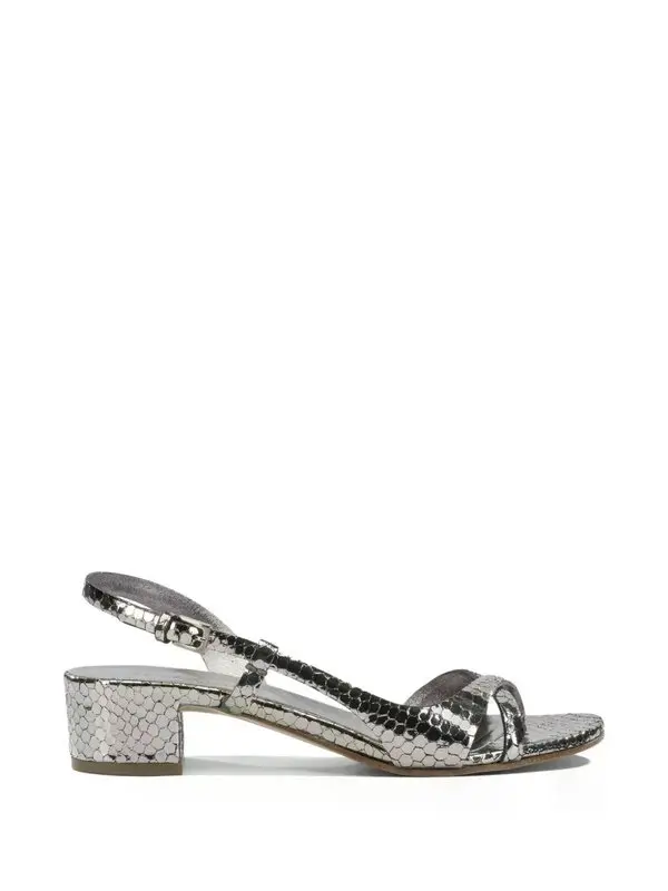 DEL CARLO Snake-effect Leather Sandals