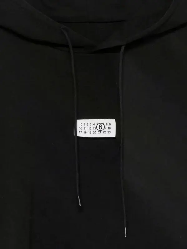 MAISON MARGIELA Logo-patch Hoodie - Black