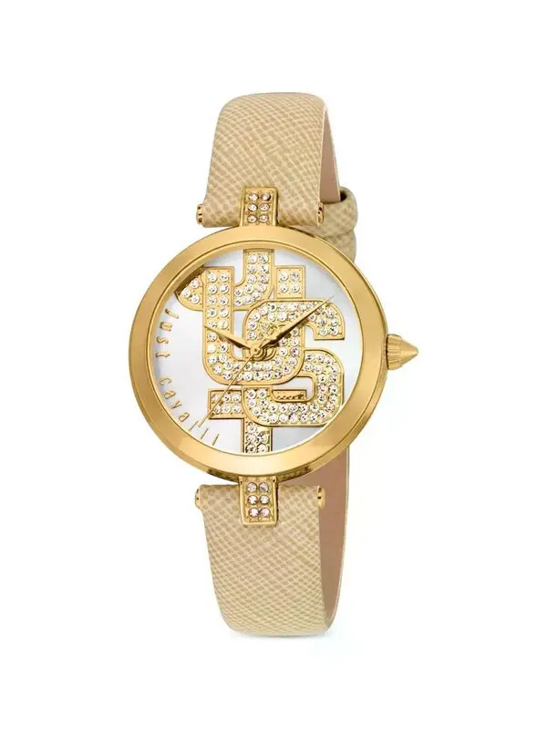 Just Cavalli Maiuscola Crystal-embellished Watch - Silver
