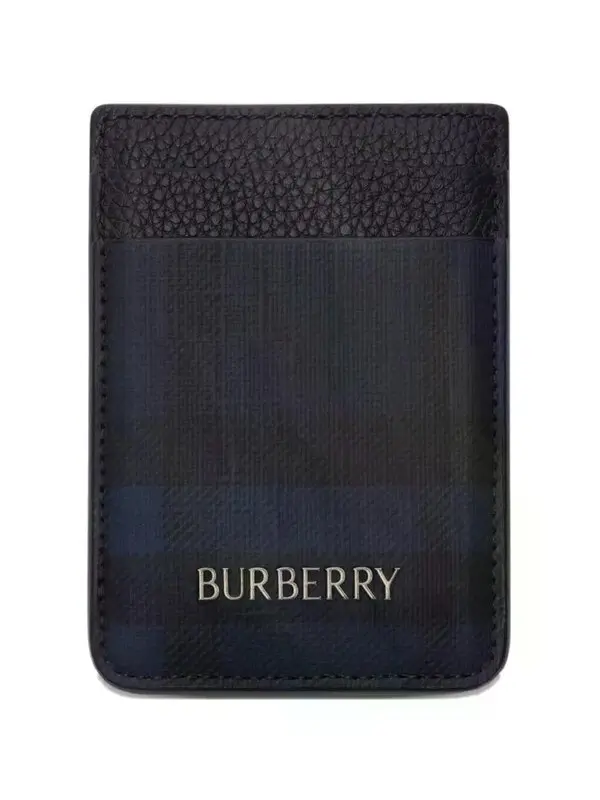Burberry City Check Magnetic Card Case - Blue