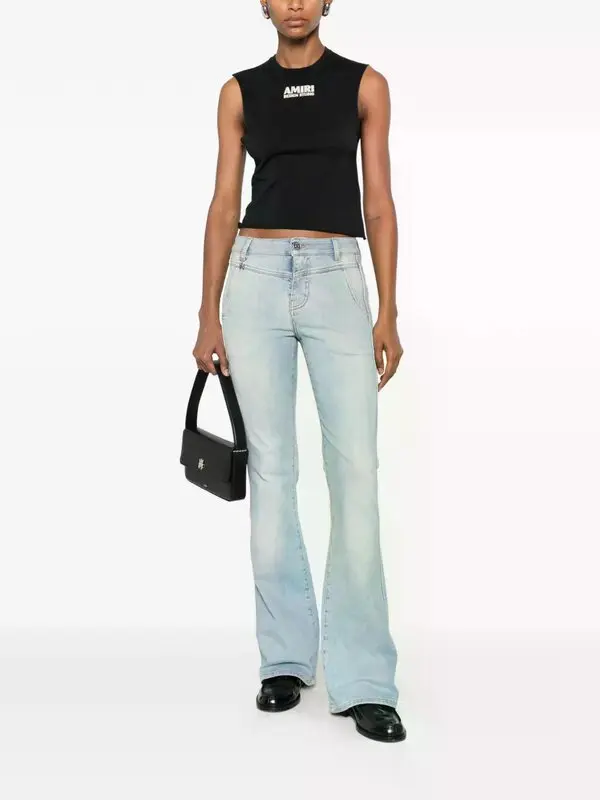 Amiri Logo Charm Flared Jeans