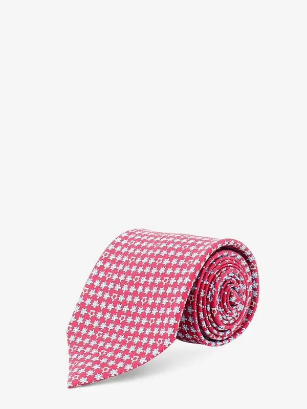 FERRAGAMO Printed Silk Neck Tie - Multicolor