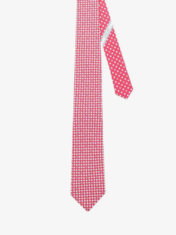 FERRAGAMO Printed Silk Neck Tie - Multicolor