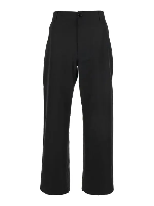 Gucci Cotton Relaxed Fit Pants With Web Detail - Multicolor