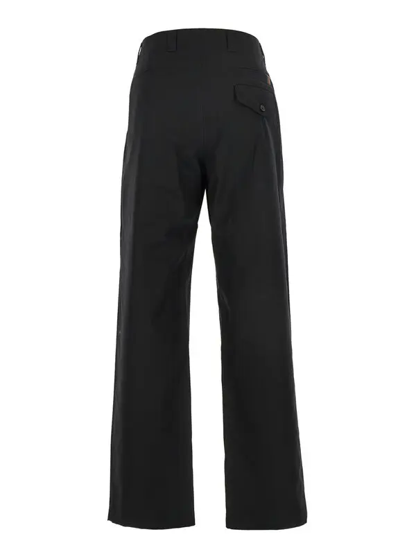 Gucci Cotton Relaxed Fit Pants With Web Detail - Multicolor
