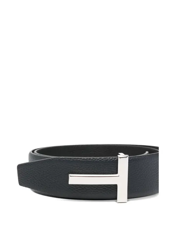 TOM FORD Leather Reversible Belt - Blue