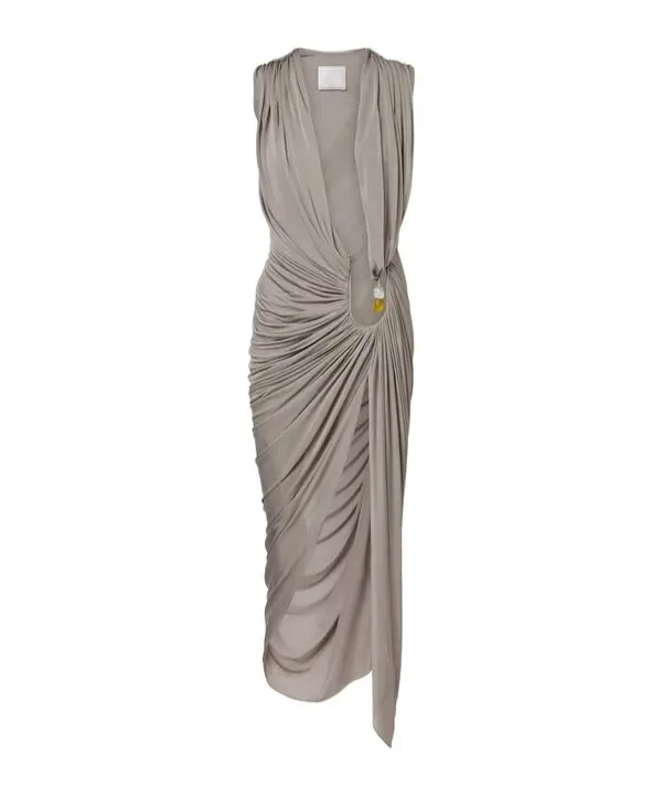 Christopher Esber Draped Knit Dress With Embellishments