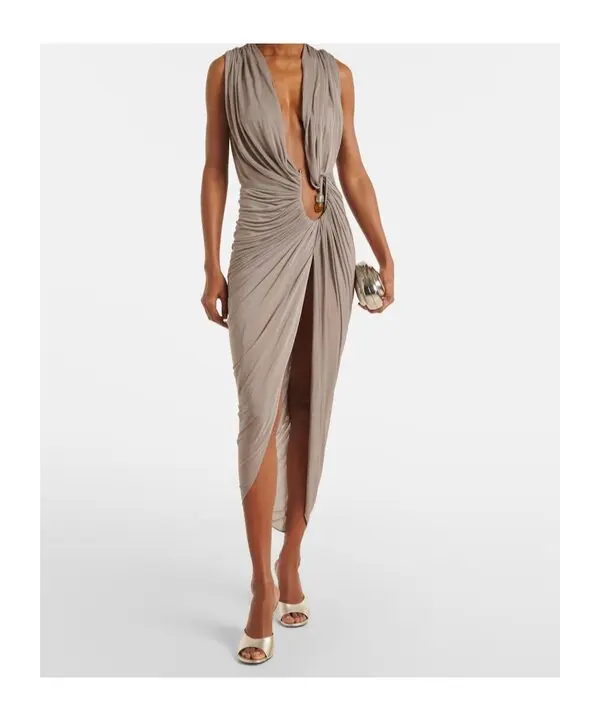 Christopher Esber Draped Knit Dress With Embellishments