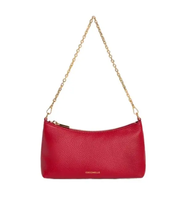 COCCINELLE Chain Strap Shoulder Bag - Scarlet