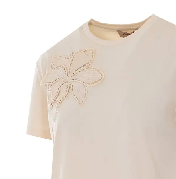 TWINSET Embroidered Floral T-shirt
