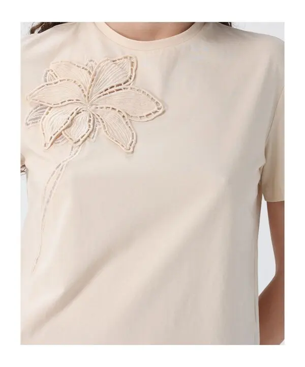 TWINSET Embroidered Floral T-shirt