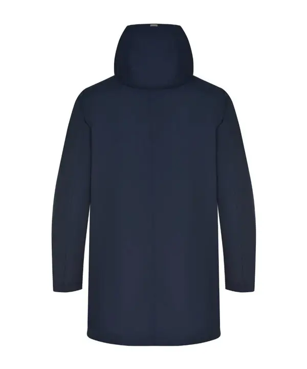 Herno Light Faux Fur Hooded Long Parka - Blue