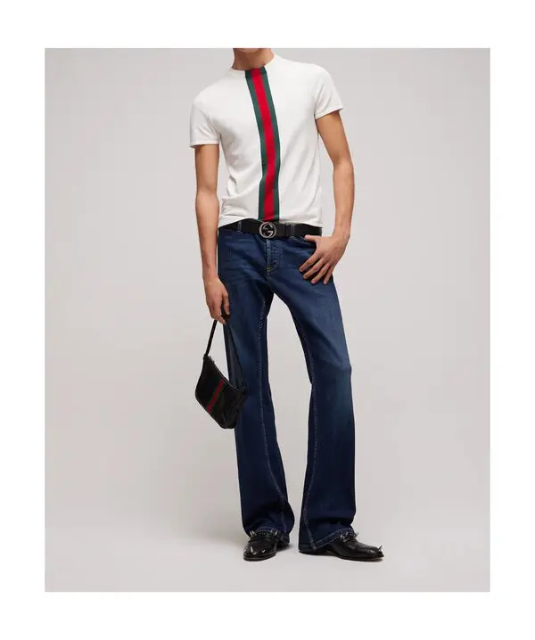 Gucci Stripe Detailed Crewneck T-shirt