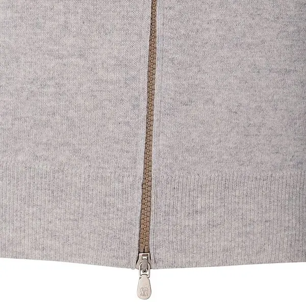 Brunello Cucinelli High-neck Zip-up Cardigan - Gray