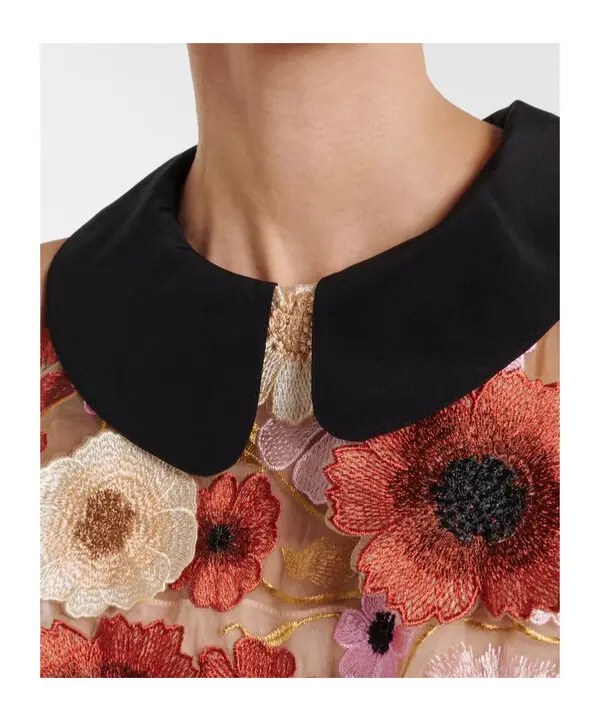 Dorothee Schumacher Sleeveless Top With Detachable Floral Appliqué Collar - Multicolor