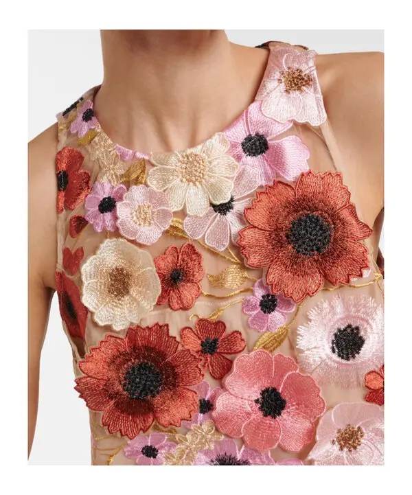 Dorothee Schumacher Sleeveless Top With Detachable Floral Appliqué Collar - Multicolor