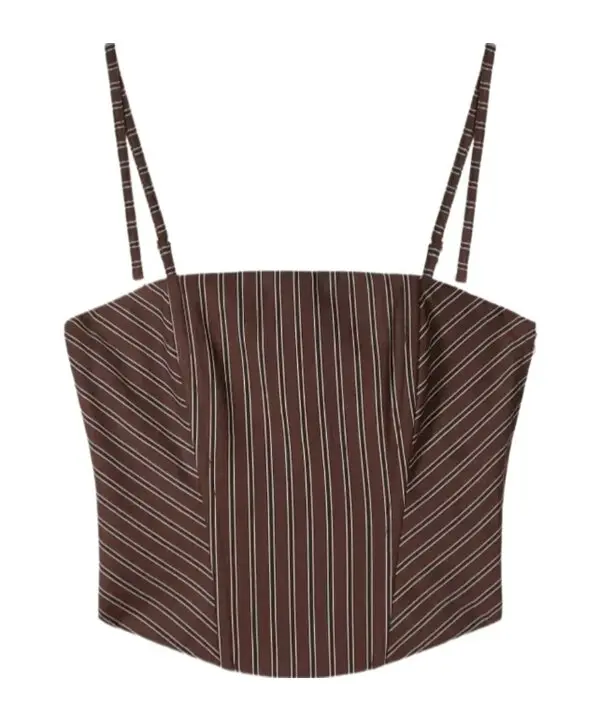 Patrizia Pepe Striped Corset-style Top