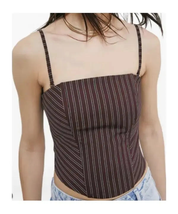 Patrizia Pepe Striped Corset-style Top