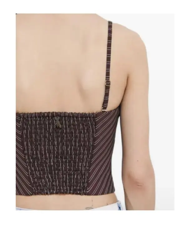 Patrizia Pepe Striped Corset-style Top