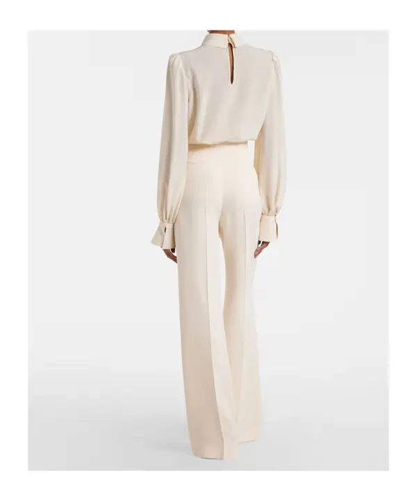 Valentino Garavani Cady Couture Silk Flared Trousers
