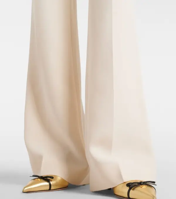Valentino Garavani Cady Couture Silk Flared Trousers