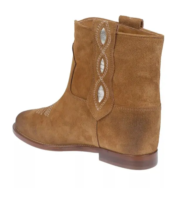 VIA ROMA 15 Round-toe Slip-on Ankle Boots - Brown