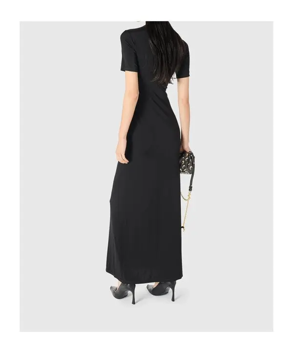 MARINE SERRE Crescent Moon Gathered Maxi Dress