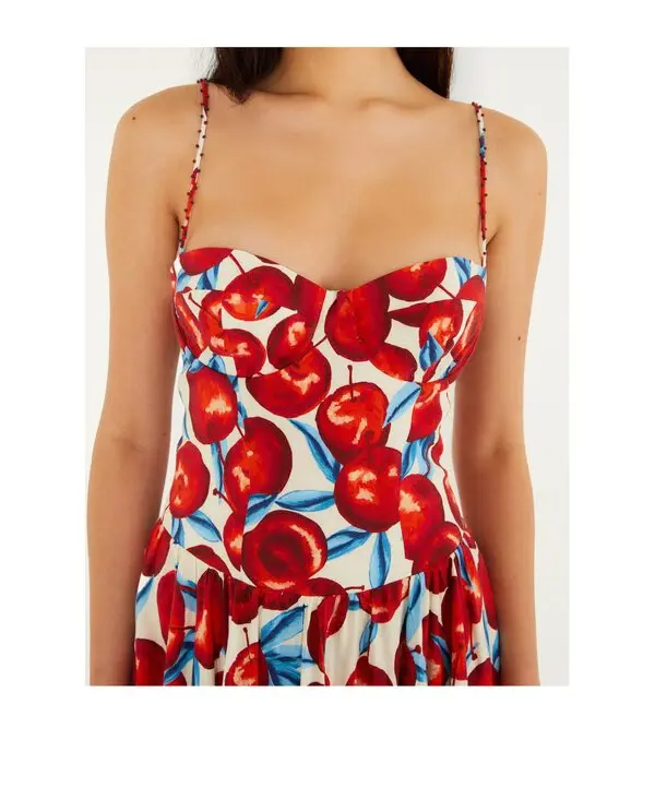 Farm Rio Smocked Floral Midi Dress