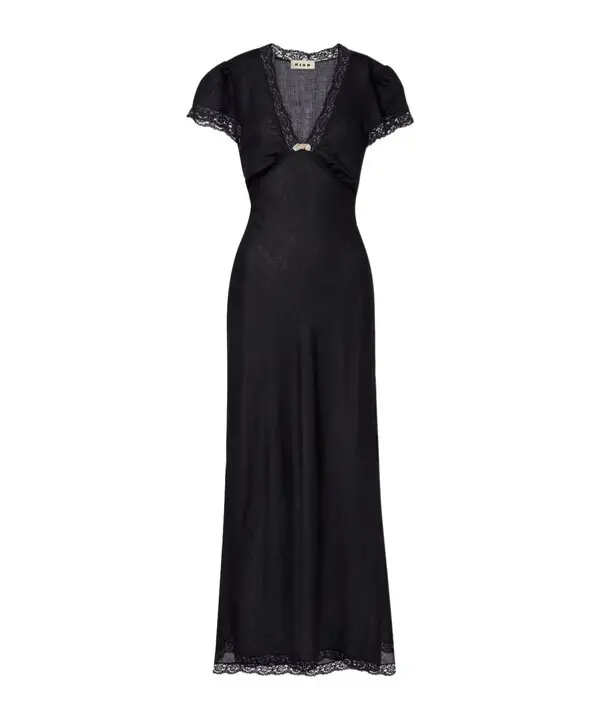 Rixo Lace Trim Mid-length Dress