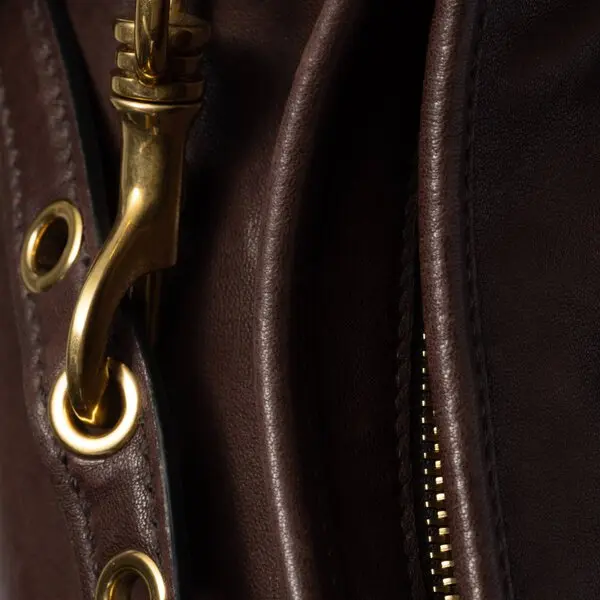 Miu Miu Aventure Nappa Leather Bag With Zippered Closure - Black