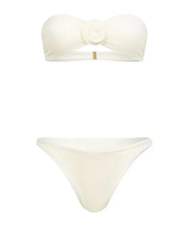 LA REVECHE Vesna Bandeau Bikini - White