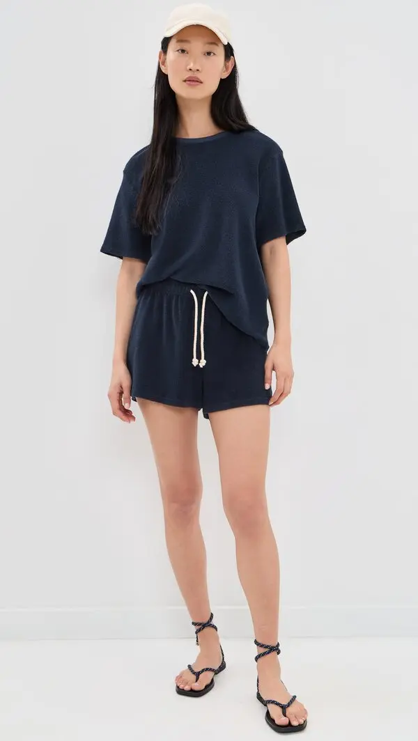 PERFECTWHITETEE Terry Sweat Shorts With Drawstring Waist