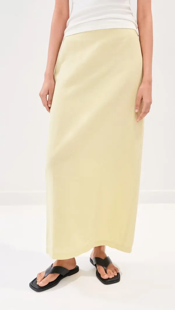 LE BOP Vanessa Linen Maxi Skirt - Honeydew