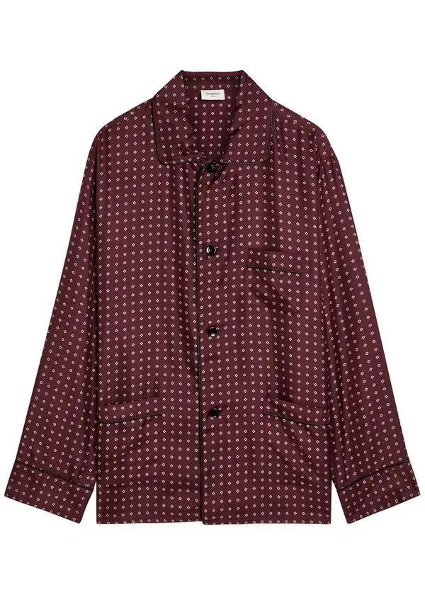 Saint Laurent Printed Silk Shirt